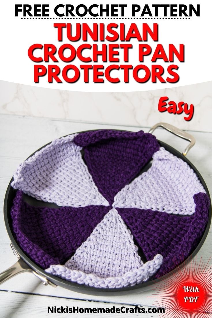 Free Tunisian Crochet Pan Protectors Pattern - Nicki's Homemade Crafts