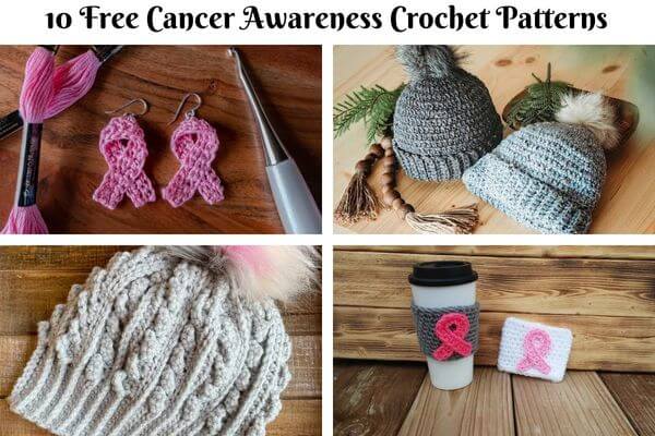 10 FREE Cancer Awareness Crochet Patterns - Nicki's Homemade Crafts