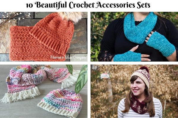 10 Amazing Free Crochet Accessories Set Patterns - Nicki's Homemade Crafts
