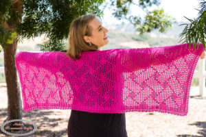 Free Rose Filet Crochet Shawl Pattern - Nicki's Homemade Crafts