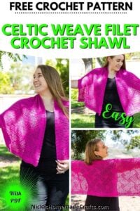 Free Celtic Weave Filet Crochet Shawl Pattern - Nicki's Homemade Crafts