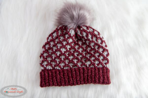 Free Crochet Reversible Hat Pattern with Diamonds and Hearts - Nicki's ...