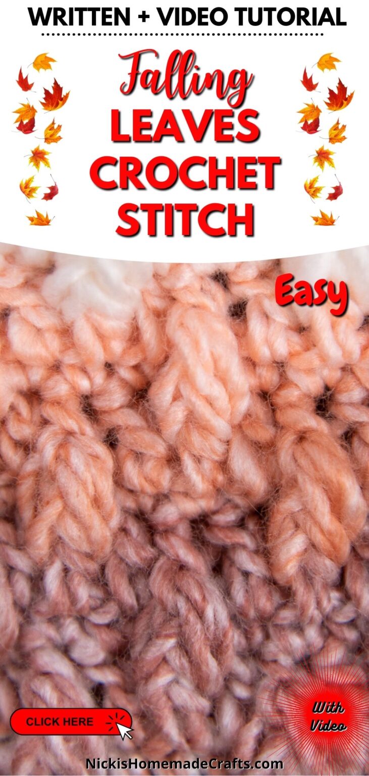 Falling Leaves Crochet Stitch Tutorial - Nicki's Homemade Crafts