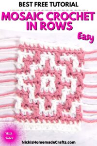 Easiest Overlay Mosaic Crochet Tutorial in Rows - Nicki's Homemade Crafts