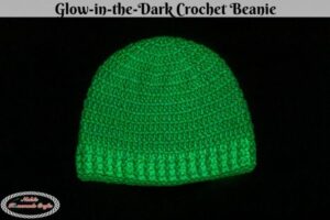 Glow In The Dark Crochet Beanie - Free Pattern - Nicki's Homemade Crafts