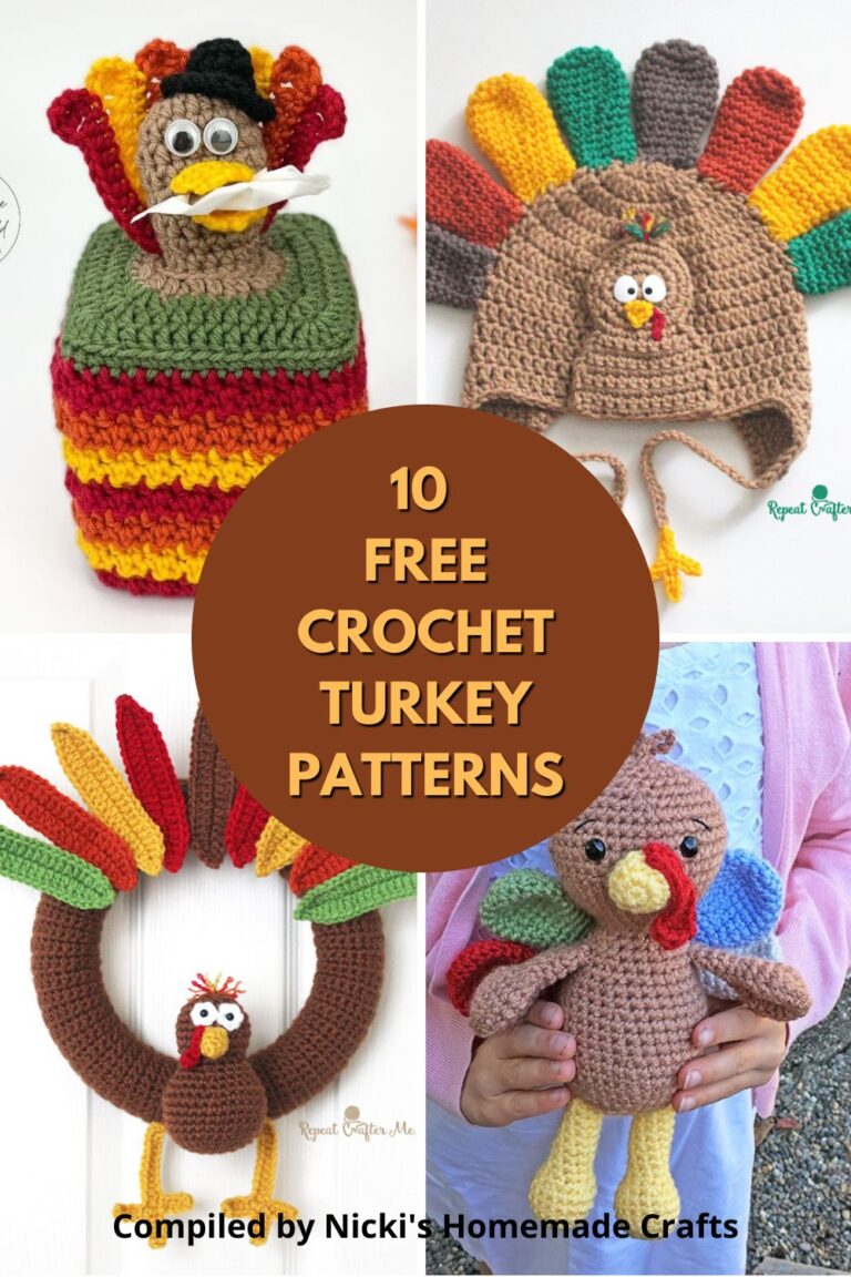 10 Best Free Thanksgiving Turkey Crochet Patterns - Nicki's Homemade Crafts