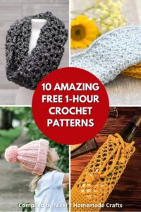 10 Amazing FREE 1-Hour Crochet Patterns - Nicki's Homemade Crafts