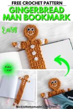 Free Gingerbread Man Bookmark Crochet Pattern - Nicki's Homemade Crafts