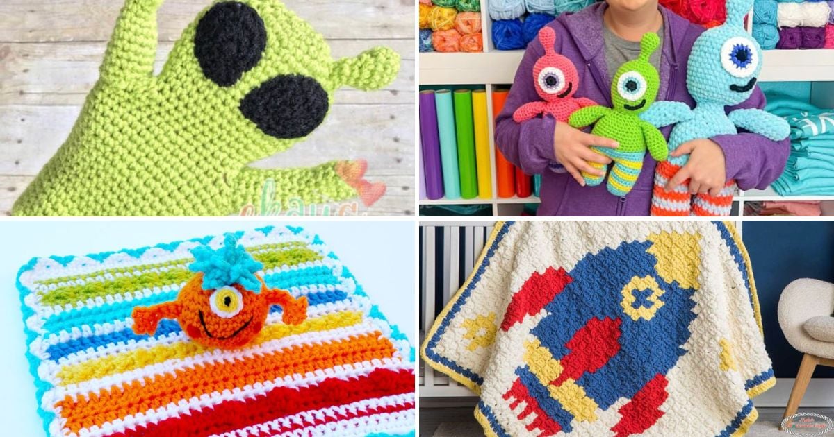 10 Fun FREE Science Fiction Crochet Patterns - Nicki's Homemade Crafts