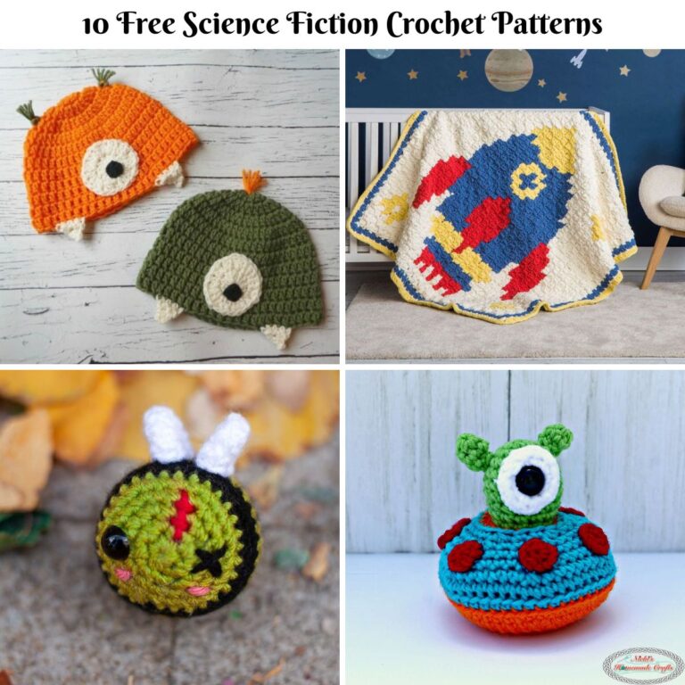 10 Fun FREE Science Fiction Crochet Patterns - Nicki's Homemade Crafts
