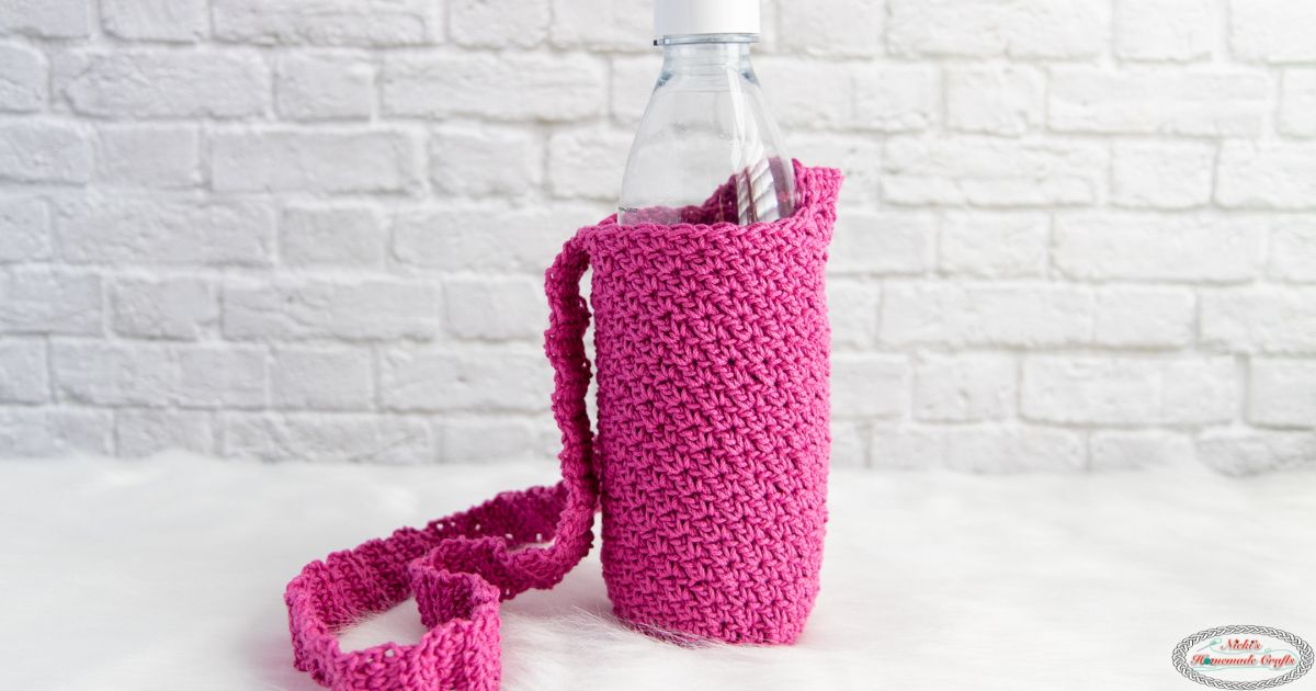 Elegant Free Crochet Bottle Holder Bag Pattern - Nicki's Homemade Crafts