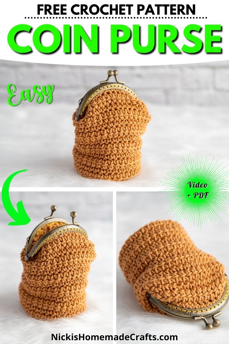 Classy Free Crochet Coin Purse Pattern - Nicki's Homemade Crafts