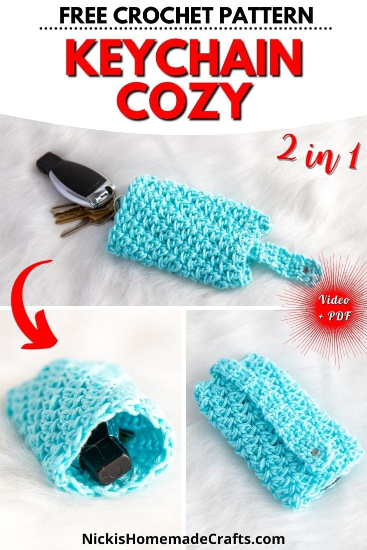 Free Crochet Keychain Cozy Holder Pattern - Nicki's Homemade Crafts