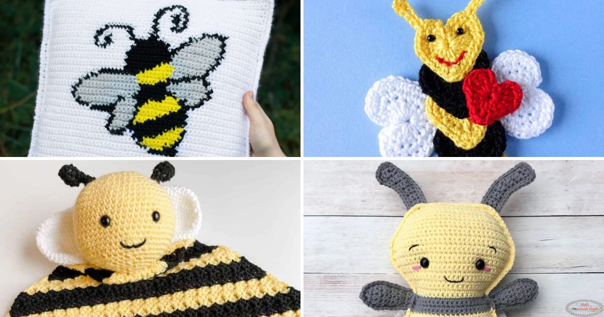 10 Cutest Free Crochet Bee Patterns - Nicki's Homemade Crafts