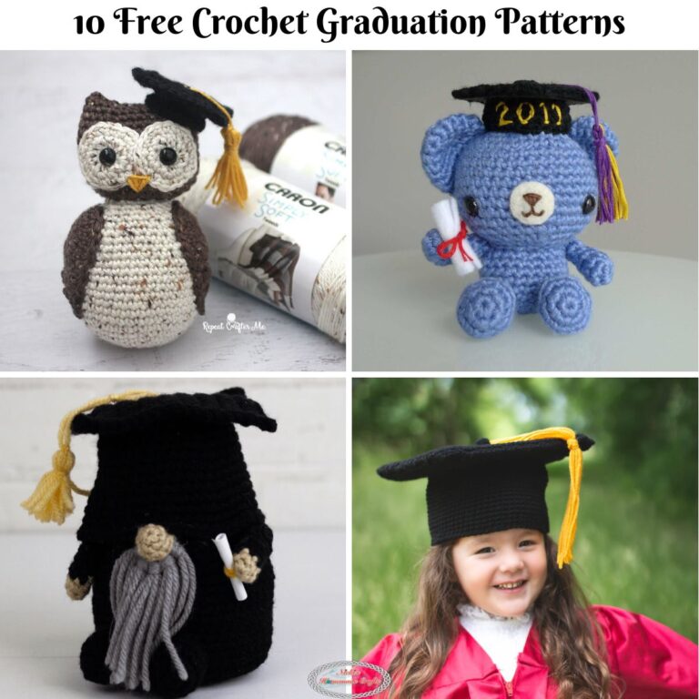 10 Free Crochet Graduation Pattern Ideas - Nicki's Homemade Crafts