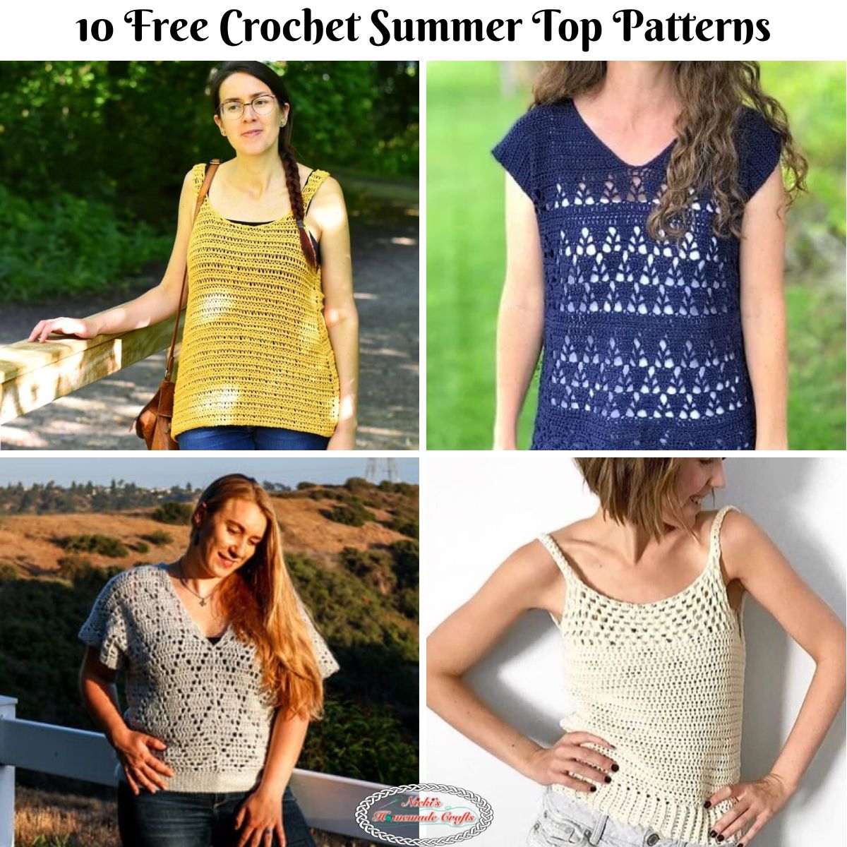 10 Beautiful Crochet Summer Tops - Nicki's Homemade Crafts