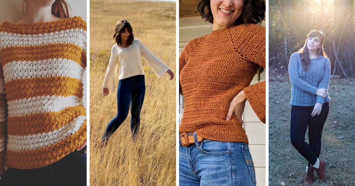 10 Amazing Fall Crochet Sweater Patterns - Nicki's Homemade Crafts