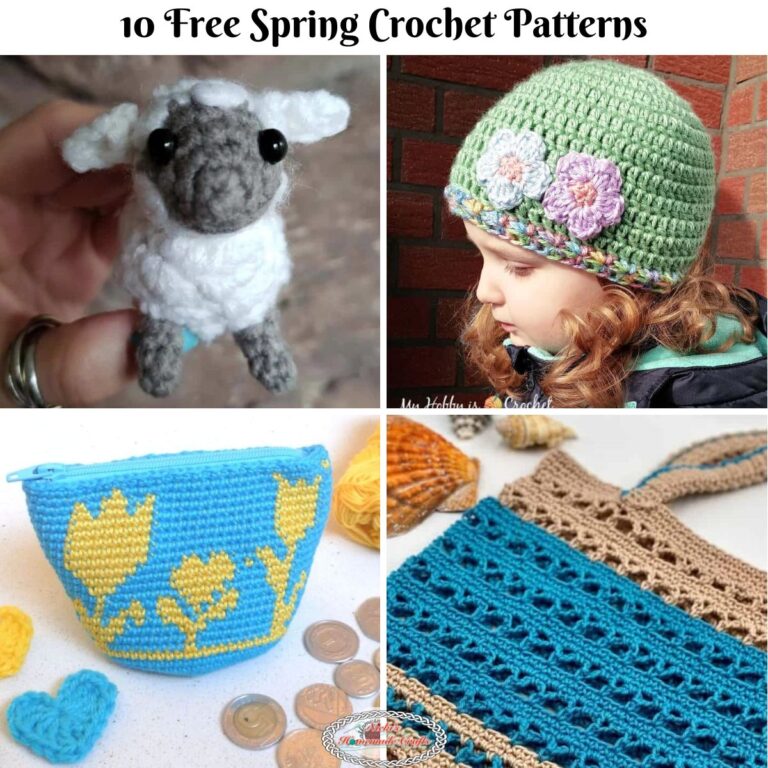 10 Free Colourful Spring Crochet Patterns - Nicki's Homemade Crafts
