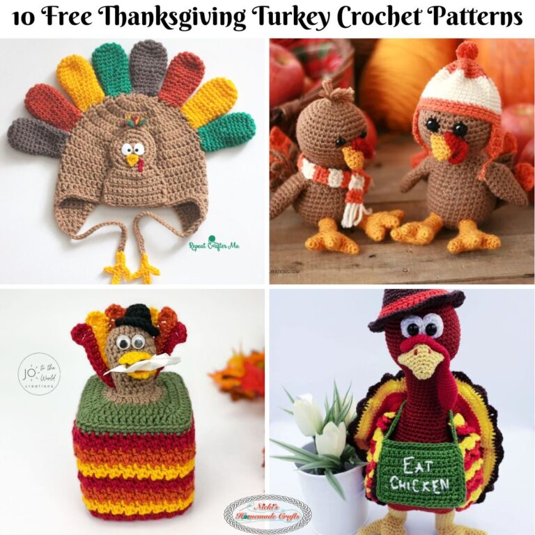 20 Amazing Free Crochet Thanksgiving Patterns - Nicki's Homemade Crafts