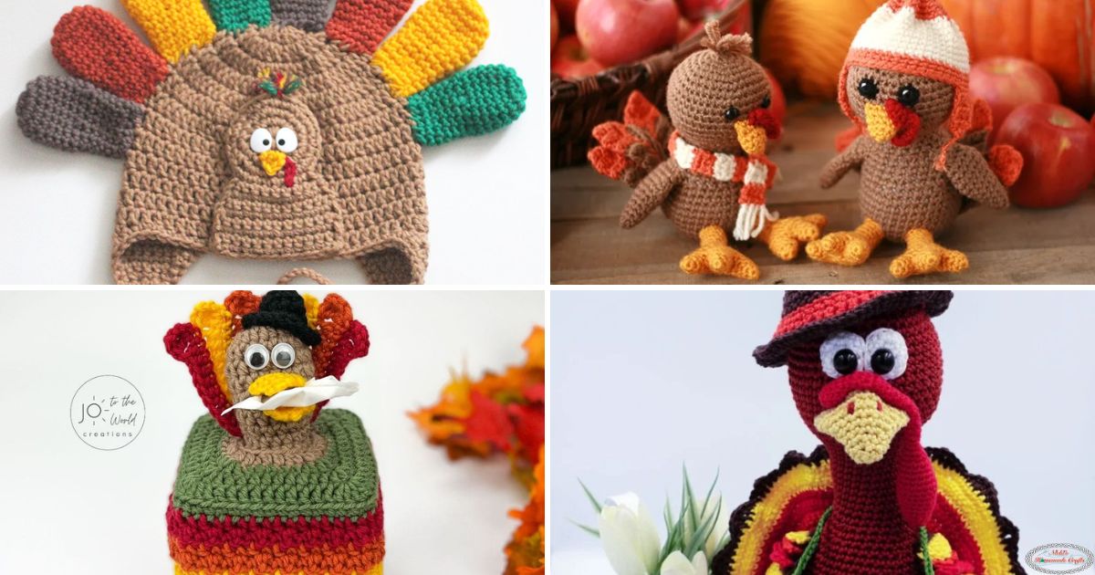 10 Best Free Thanksgiving Turkey Crochet Patterns - Nicki's Homemade Crafts