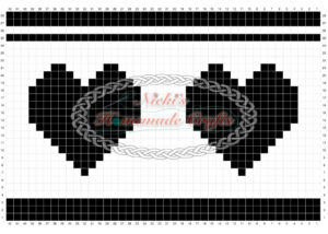 Free Heart Filet Crochet Drawstring Bag - Nicki's Homemade Crafts