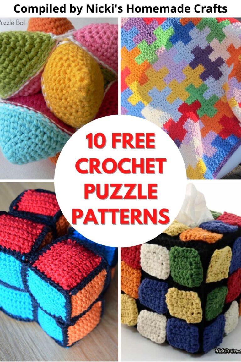 10 Fun and FREE Crochet Puzzle Patterns - Nicki's Homemade Crafts