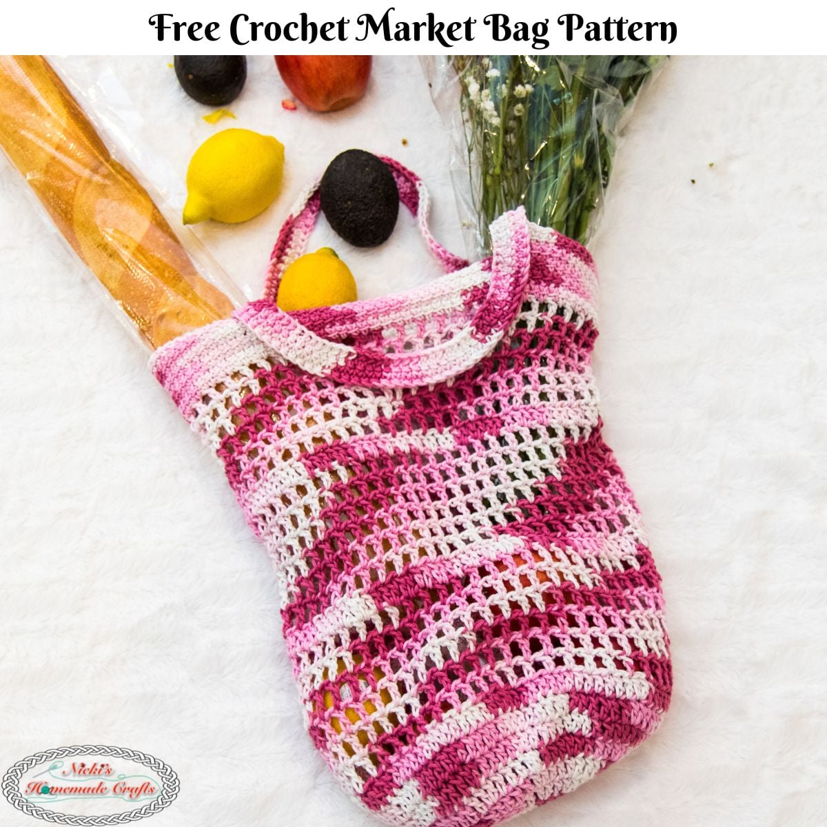 Free Mosaic Crochet Shoulder Bag Pattern - Nicki's Homemade Crafts