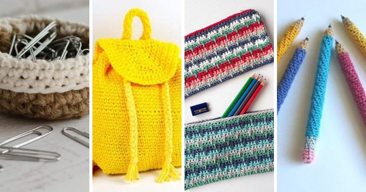 10 Free Crochet Patterns for Back to School - Nicki's Homemade Crafts