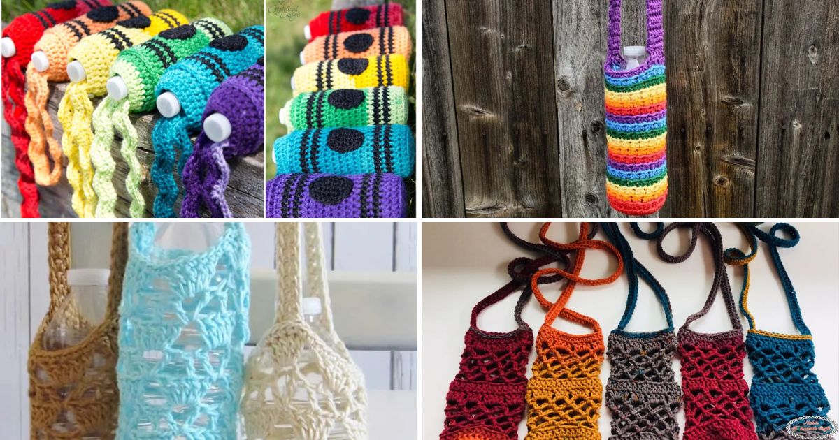 10 FREE Stunning Crochet Water Bottle Patterns - Nicki's Homemade Crafts