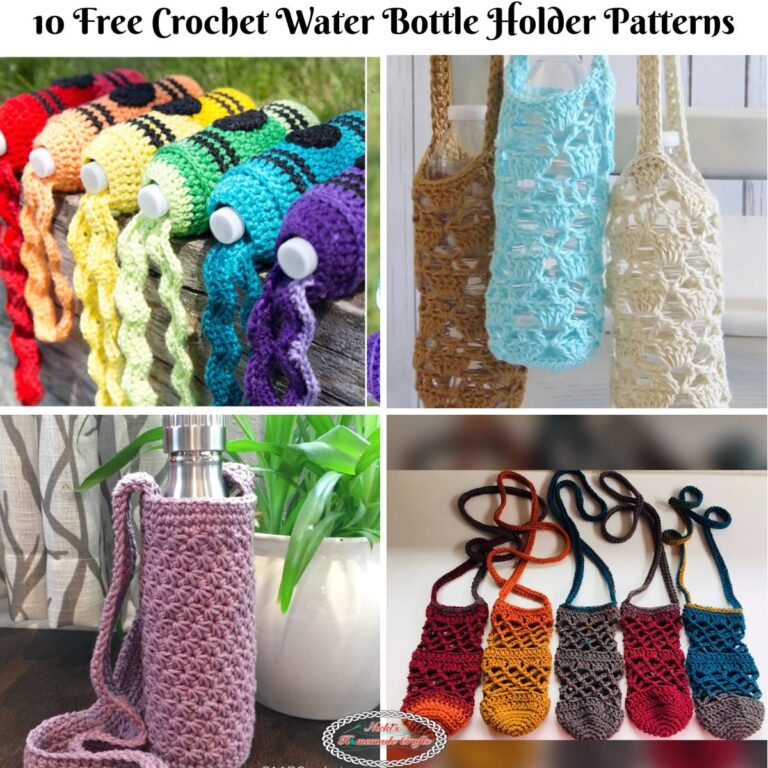 10 FREE Stunning Crochet Water Bottle Patterns - Nicki's Homemade Crafts