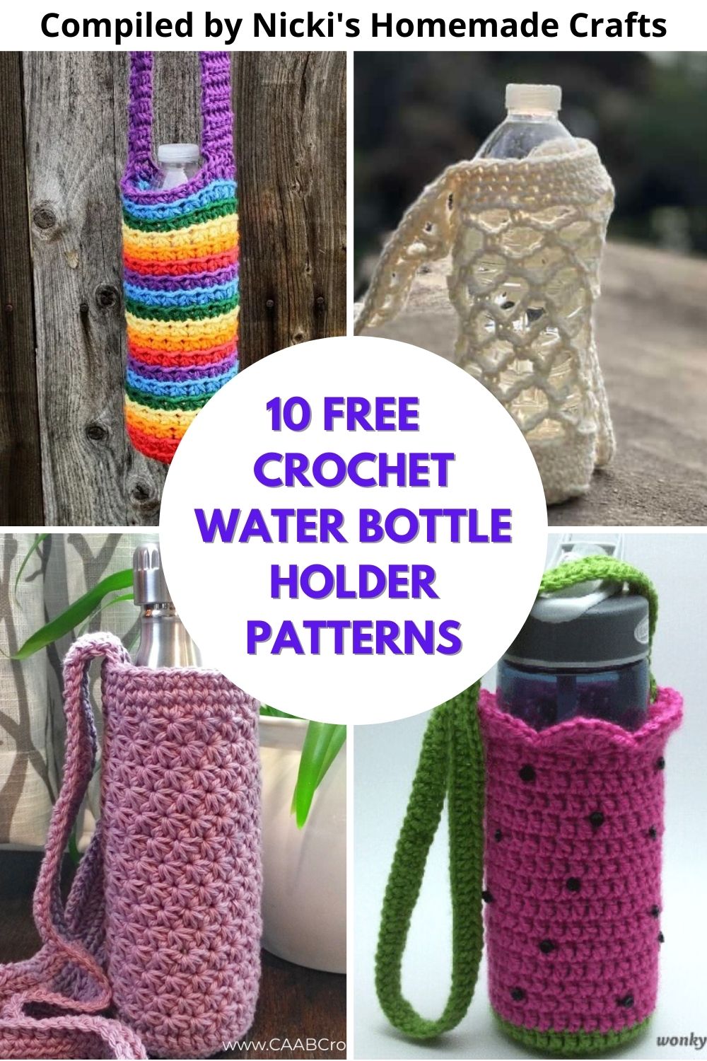 10 FREE Stunning Crochet Water Bottle Patterns - Nicki's Homemade Crafts