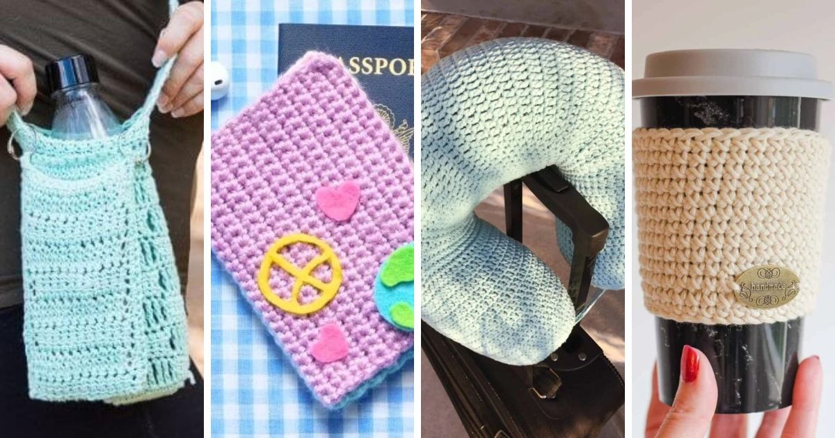 10 Useful Free Travel Crochet Patterns - Nicki's Homemade Crafts