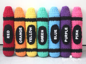 10 Colorful and FREE Crayon Crochet Patterns - Nicki's Homemade Crafts