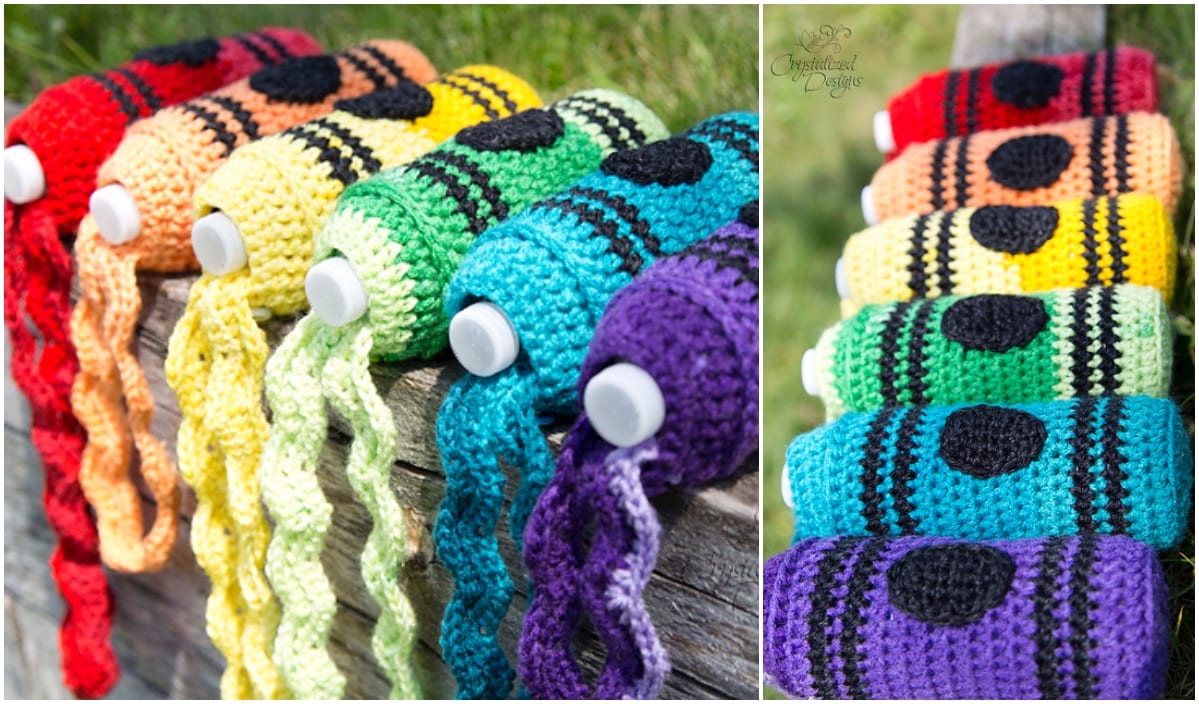 20 Free Crochet Water Bottle Holder Patterns - Nicki's Homemade Crafts
