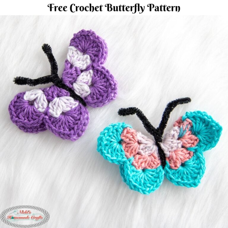 Free Quick Crochet Butterfly Pattern - Nicki's Homemade Crafts