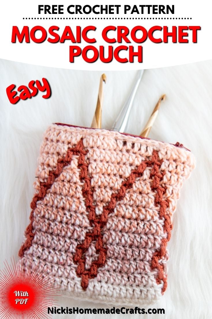Free Mosaic Crochet Pouch Pattern - Nicki's Homemade Crafts
