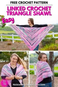 Free Linked Filet Triangle Shawl Crochet Pattern - Nicki's Homemade Crafts
