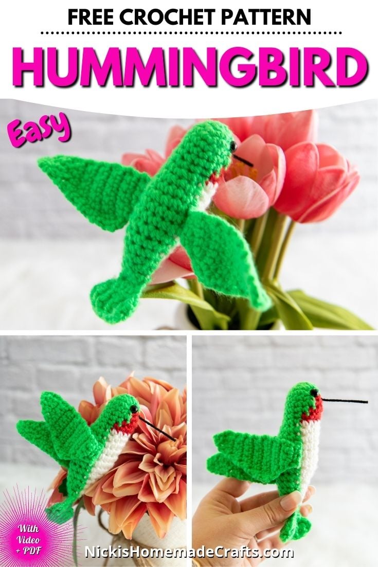 Realistic Free Crochet Hummingbird Pattern - Nicki's Homemade Crafts