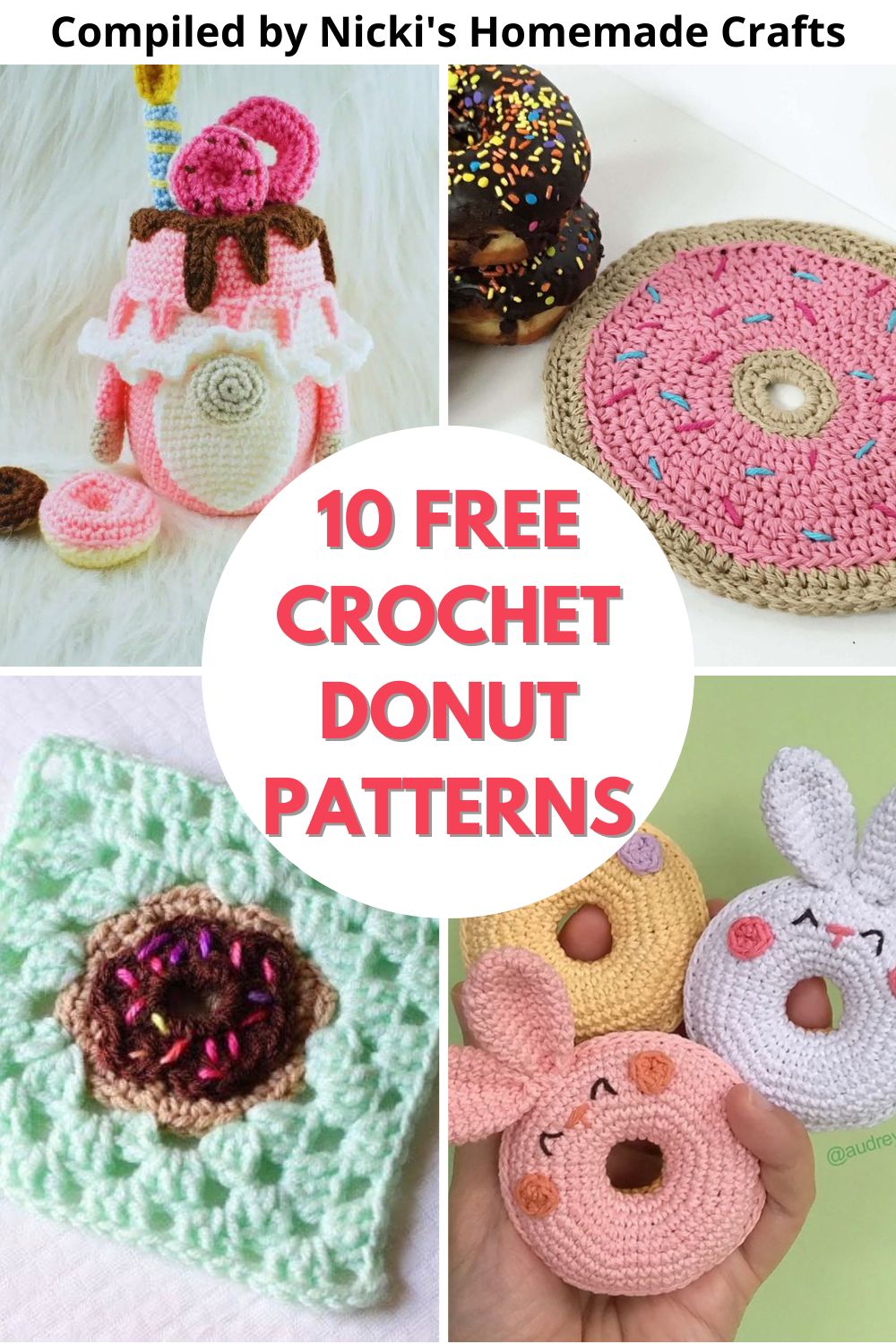 10 Yummy FREE Crochet Donut Patterns - Nicki's Homemade Crafts