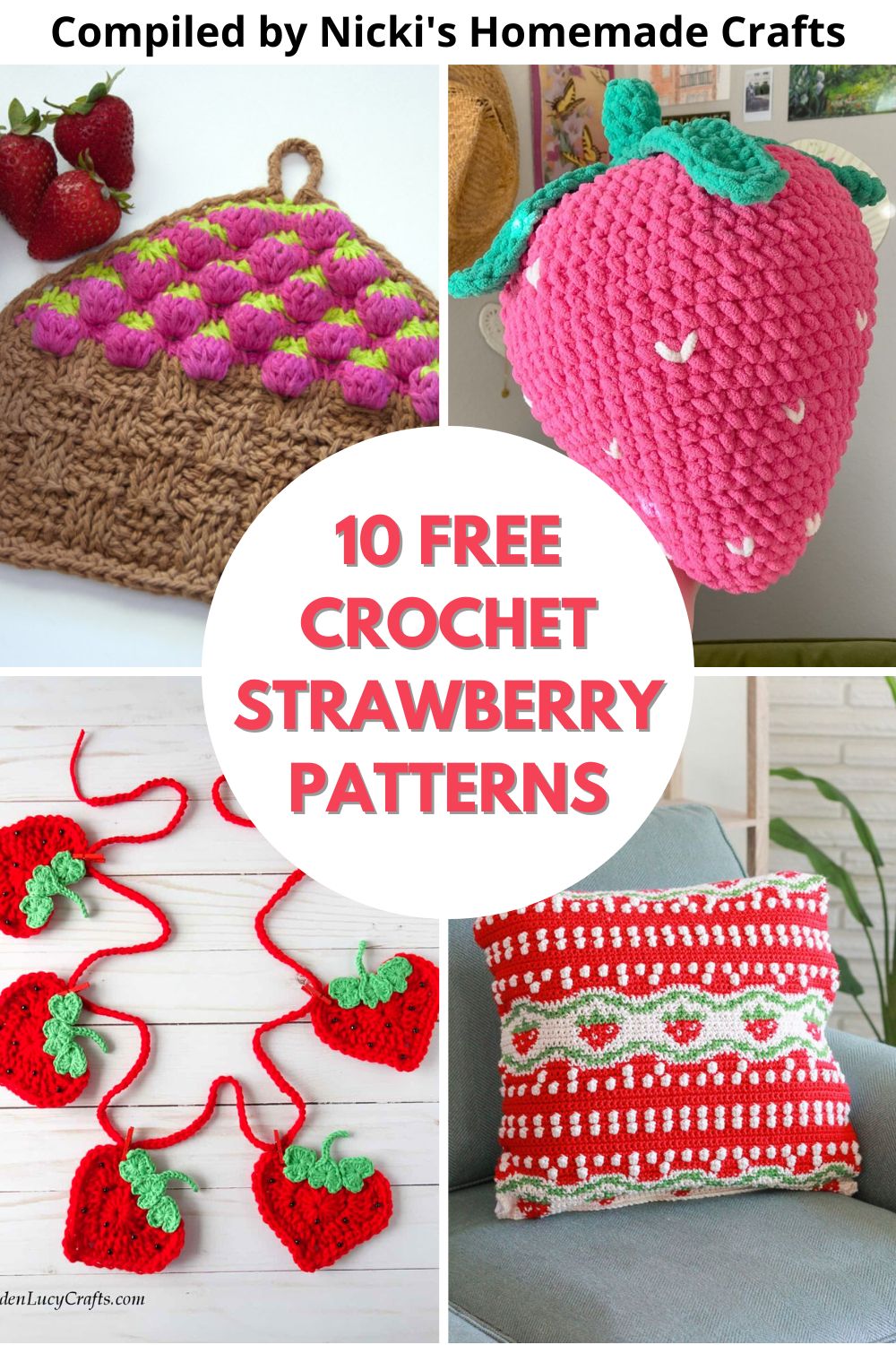 10 Juicy FREE Strawberry Crochet Patterns - Nicki's Homemade Crafts