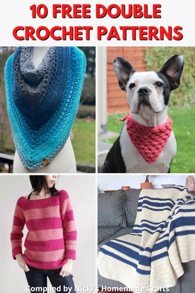 10 Easy FREE Double Crochet Patterns - Nicki's Homemade Crafts