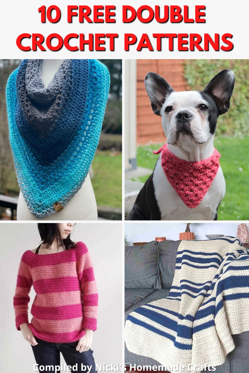 10 Easy FREE Double Crochet Patterns - Nicki's Homemade Crafts