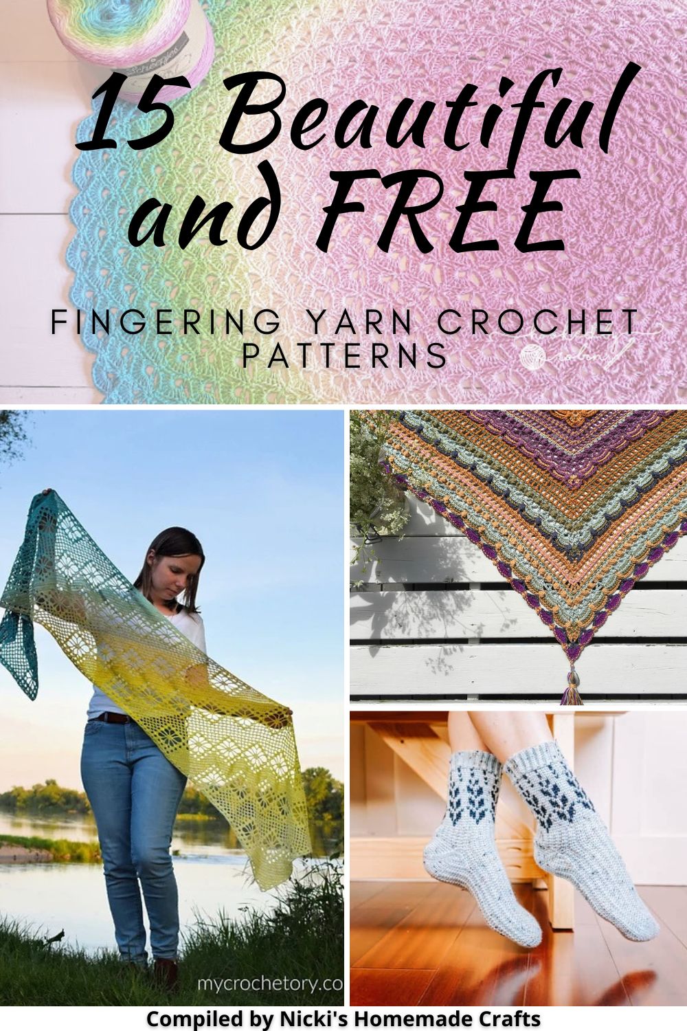 15 Free Fingering Crochet Patterns - Nicki's Homemade Crafts