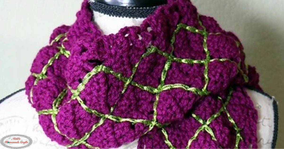 Beautiful Diamond Crochet Scarf - Free Crochet Pattern - Nicki's ...