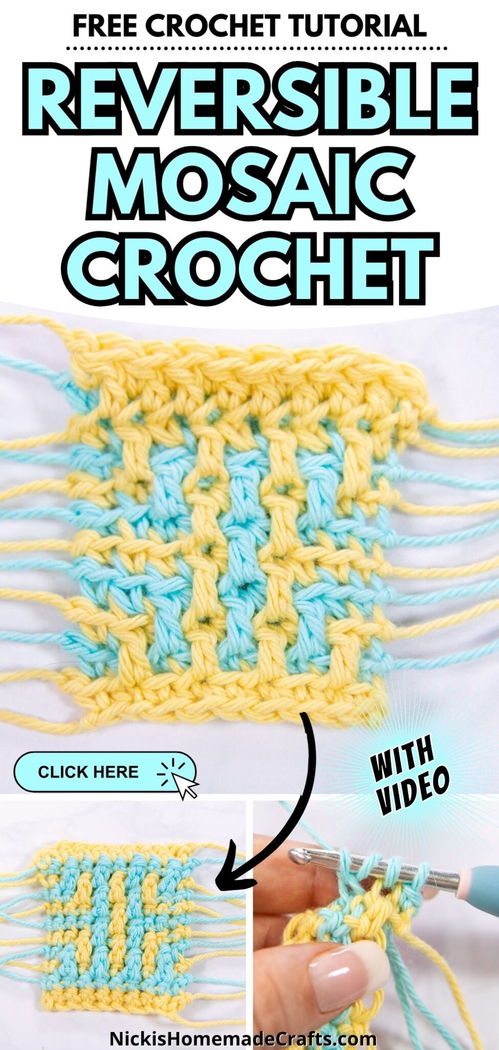How to: Reversible Overlay Mosaic Crochet - Free Tutorial - Nicki's ...