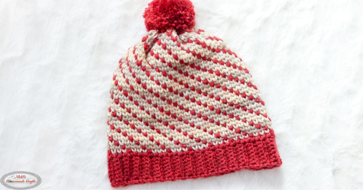 Beautiful Swirly Crochet Heart Hat - Free Pattern - Nicki's Homemade Crafts
