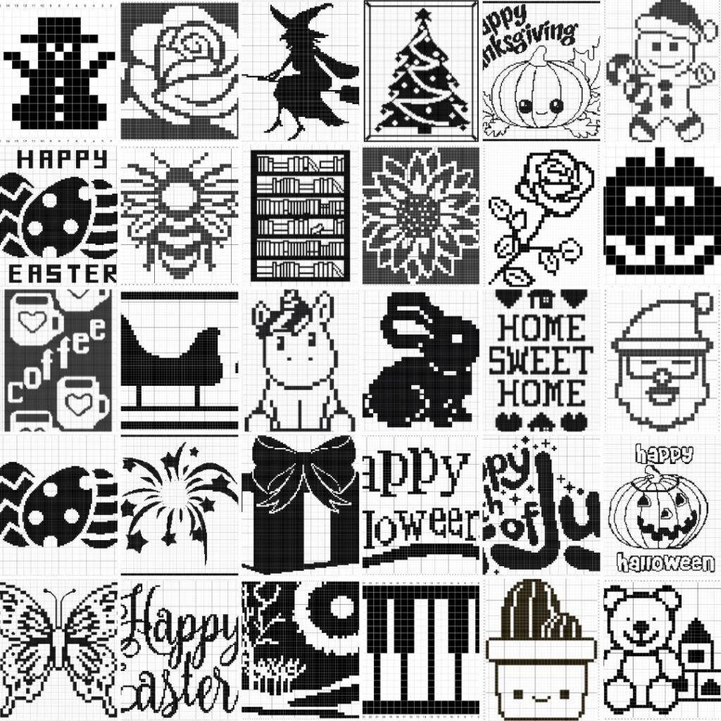 Filet Crochet Made Easy - 30 Crochet Patterns, 30 Graphs, and 26 Video ...