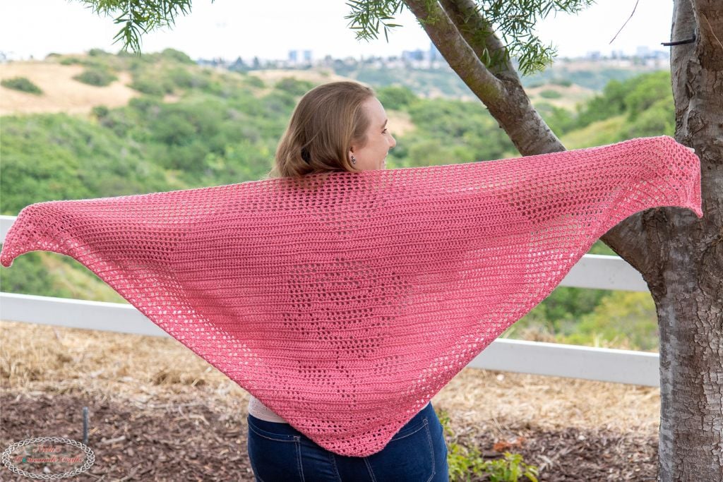 Free Rose Filet Crochet Shawl Pattern - Nicki's Homemade Crafts