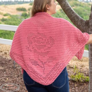 Free Rose Filet Crochet Shawl Pattern - Nicki's Homemade Crafts