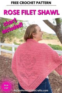Free Rose Filet Crochet Shawl Pattern - Nicki's Homemade Crafts